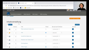 ILIAS - E-learning - Kategorien - HSPV Video